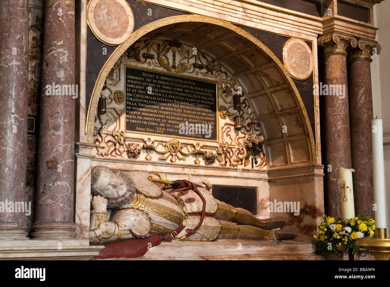 UK England Norfolk North Walsham St Nicholas Parish Church interior Sir ...