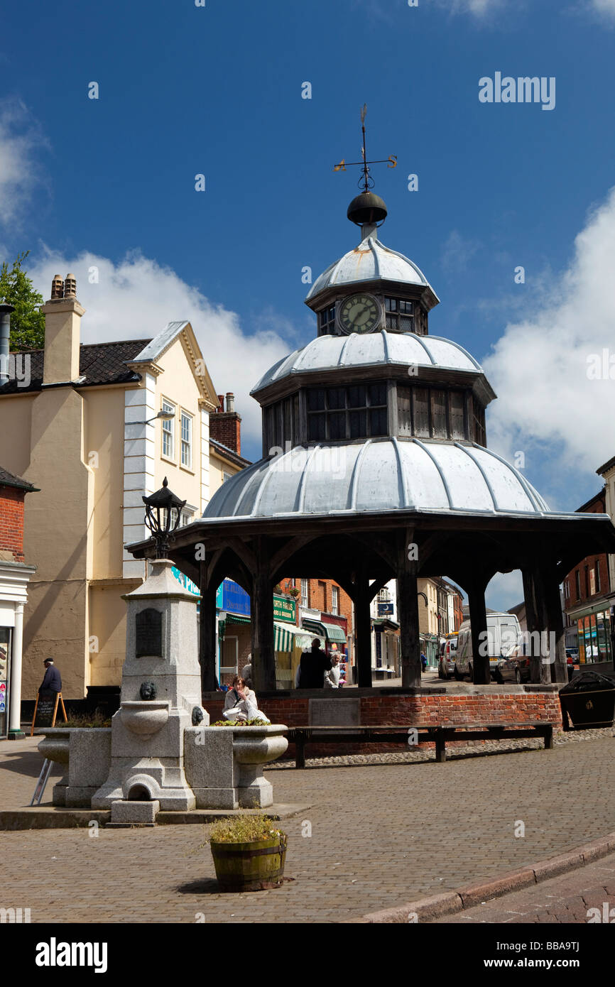UK England Norfolk North Walsham Market Cross rebuilt in 1602 and town ...