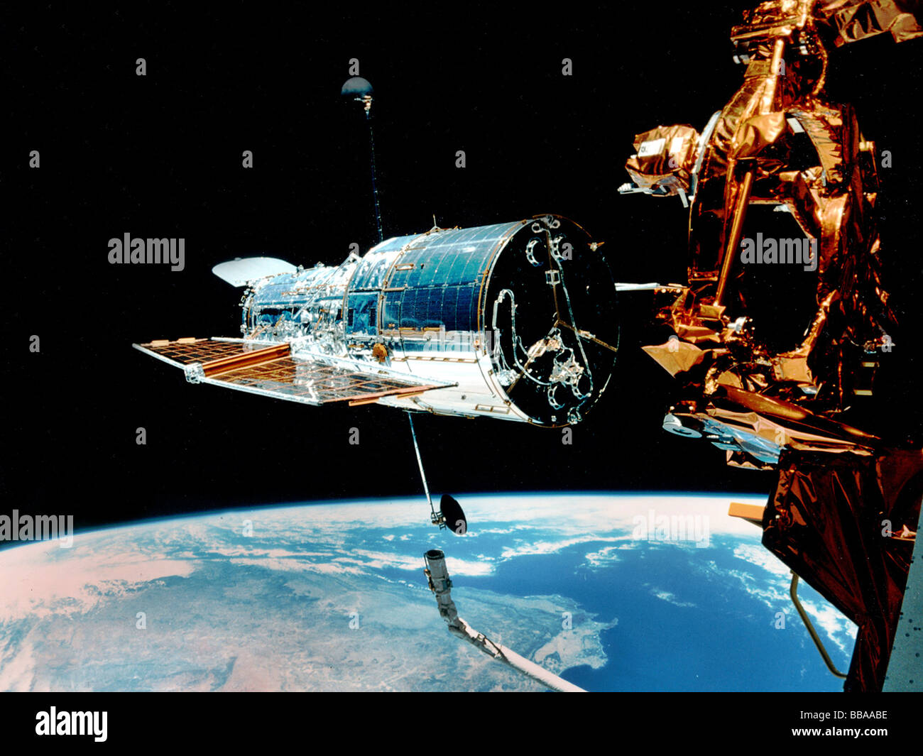 NASA Hubble Telescope during service mission Stock Photo - Alamy