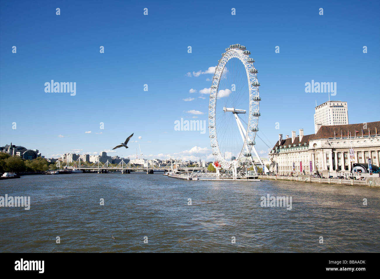 London Eye and The River Thames Stock Photo - Alamy