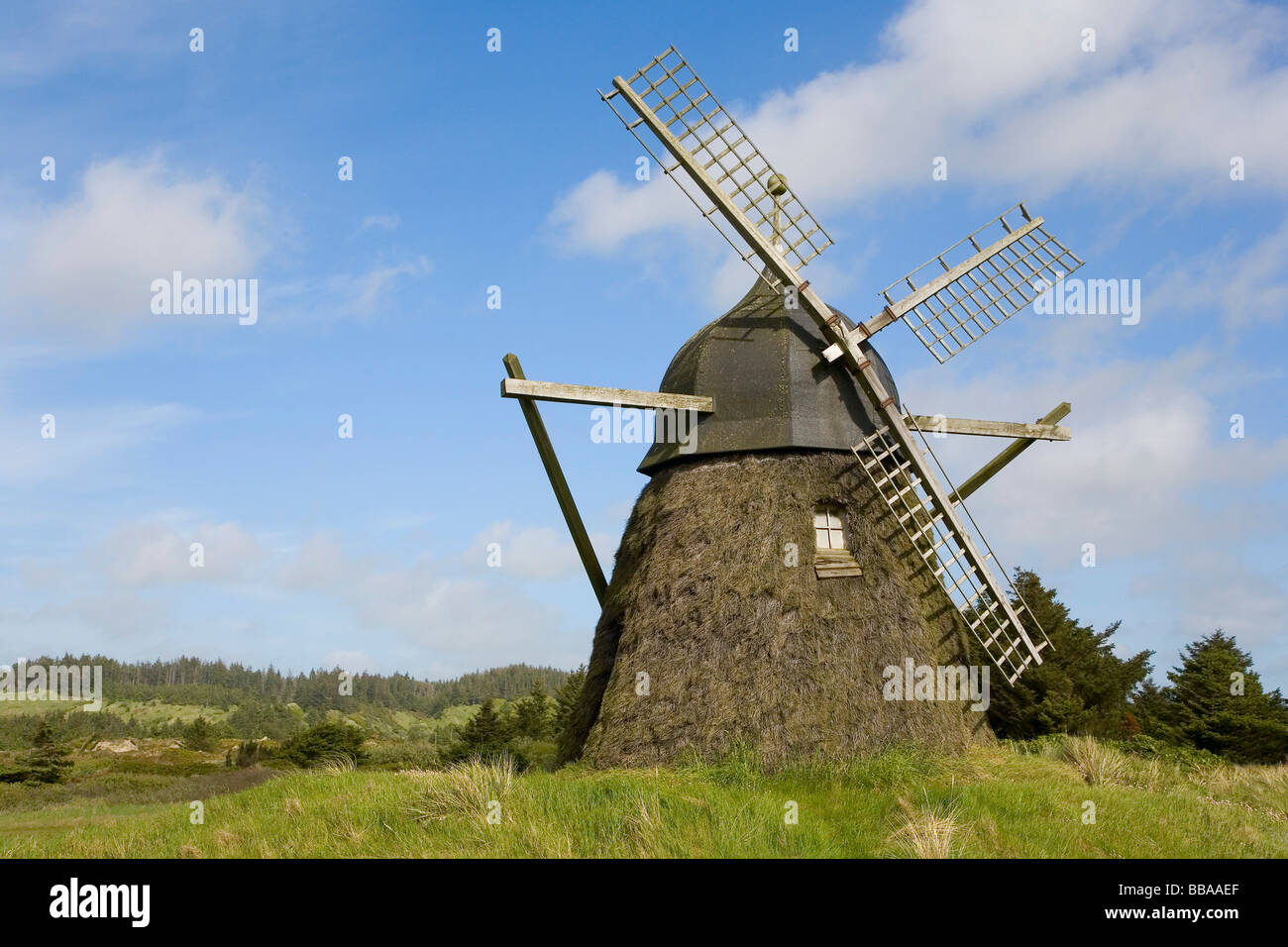 Old heather thatched windmill hi-res stock photography and images - Alamy