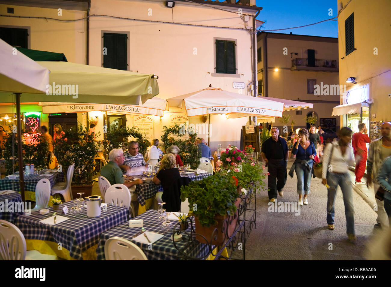 Nightlife in Marina di Campo, Elba, Tuscany, Italy, Europe Stock Photo ...