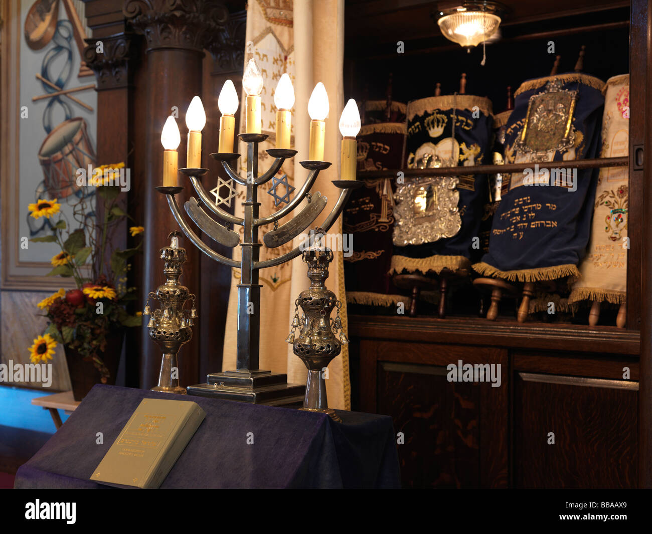 Jewish Synagogue interior Stock Photo - Alamy