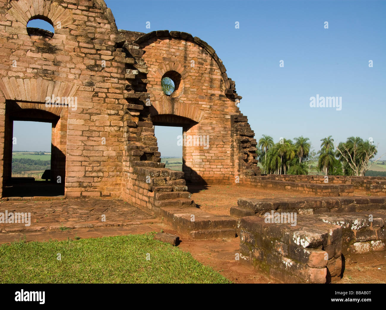 Paraguay.Jesuits Reductions.Reduction of Jésus.Remains of the workshops ...