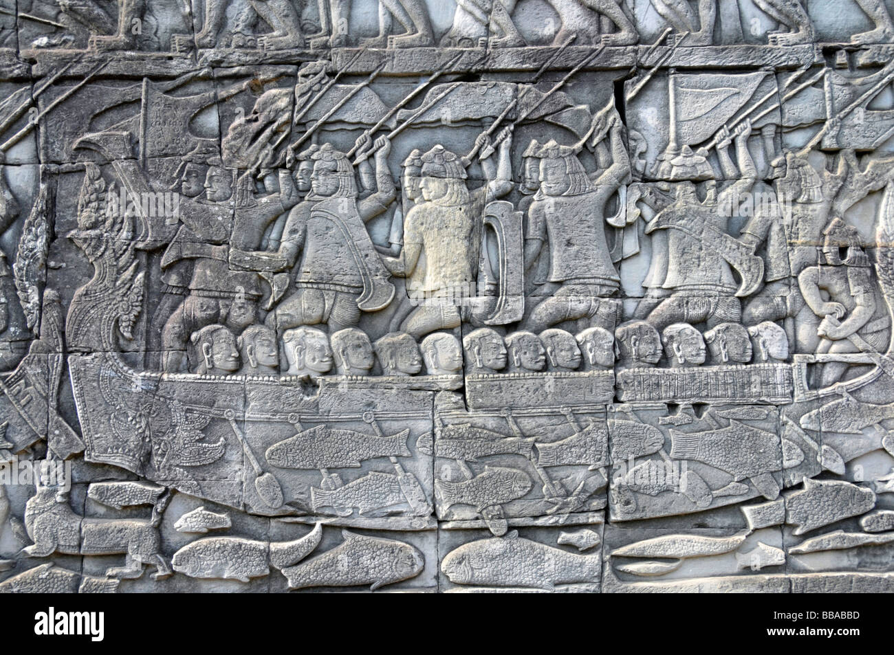 Angkor wat ship relief hi-res stock photography and images - Alamy
