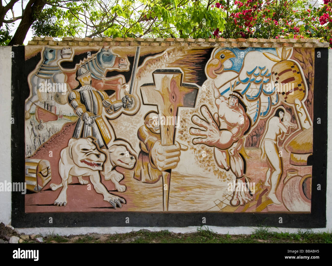 Paraguay.Asunción City.Mural painting in the historic center Stock ...