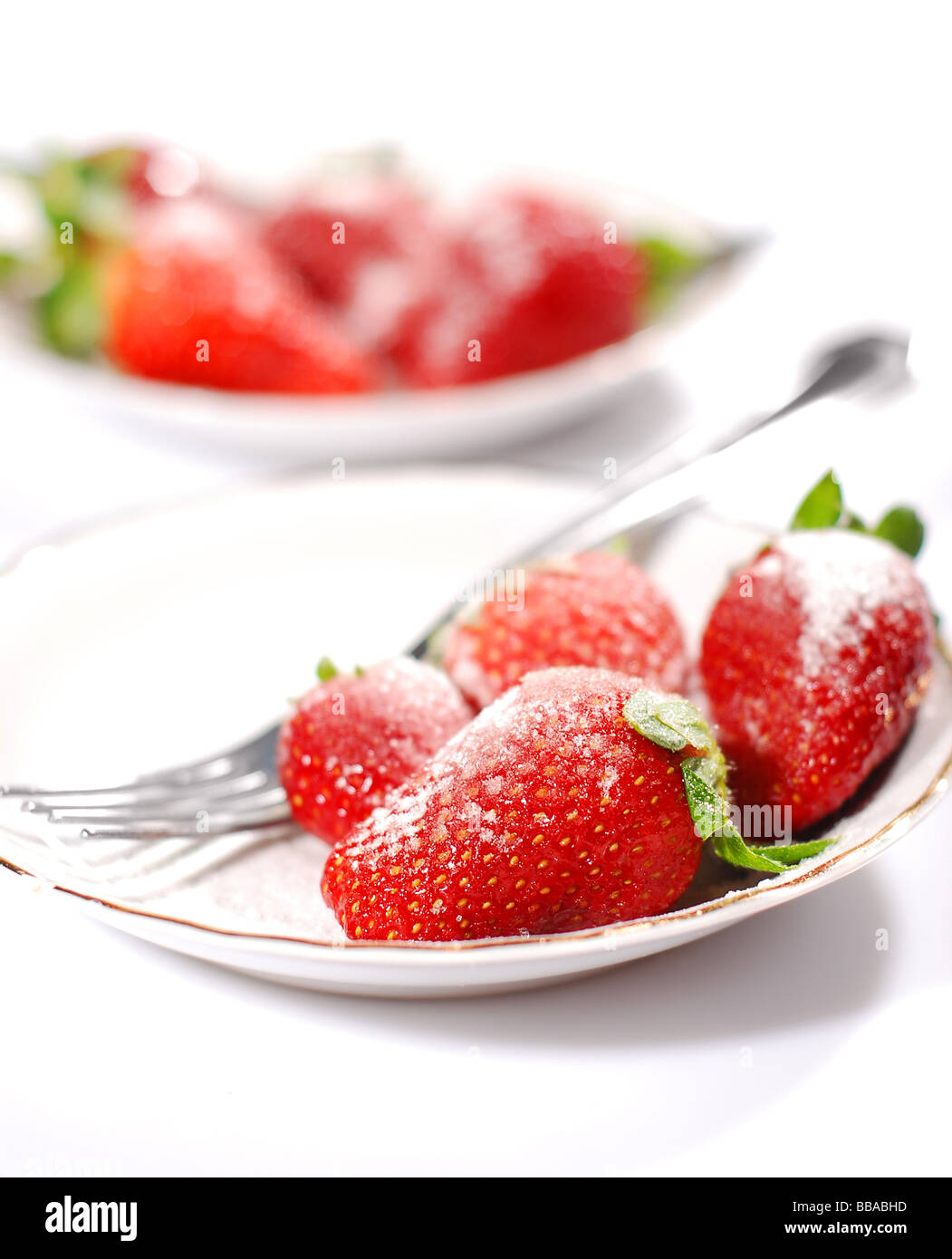 Strawberries on a plate Stock Photo - Alamy