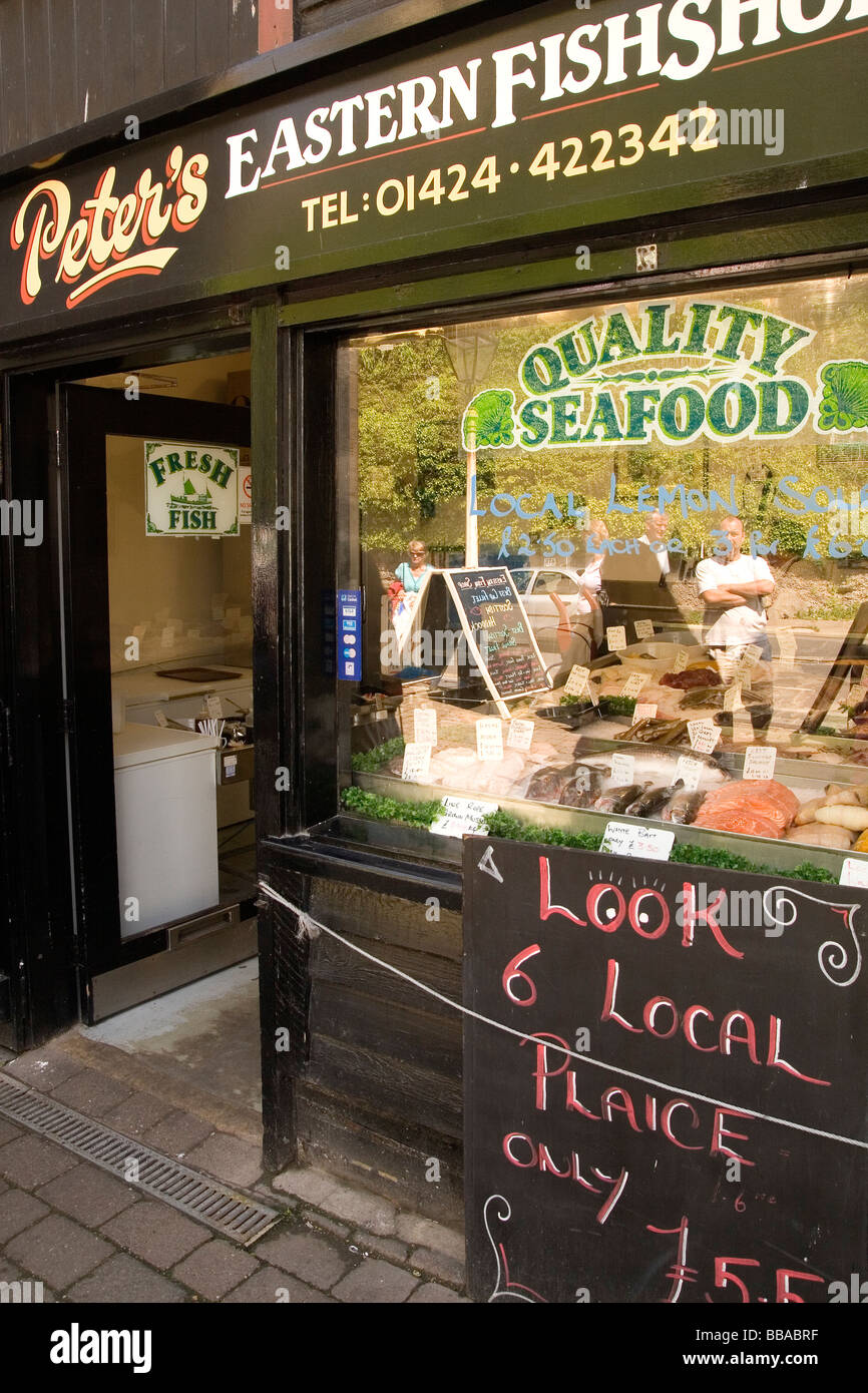 Traditional Fishmongers in Hastings Kent England Stock Photo - Alamy