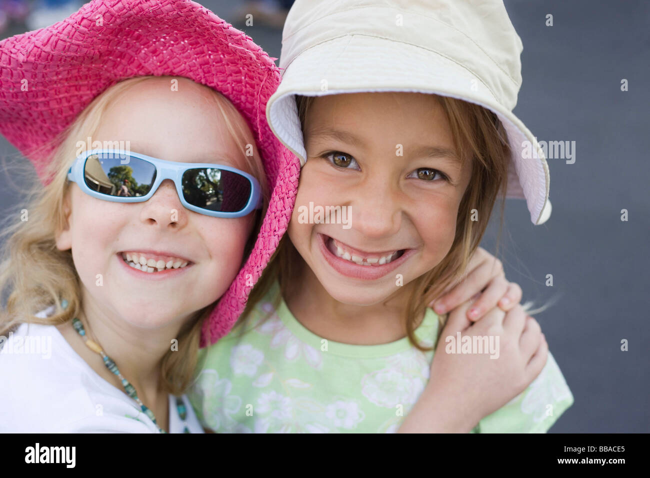 Two young girls, portrait Stock Photo - Alamy