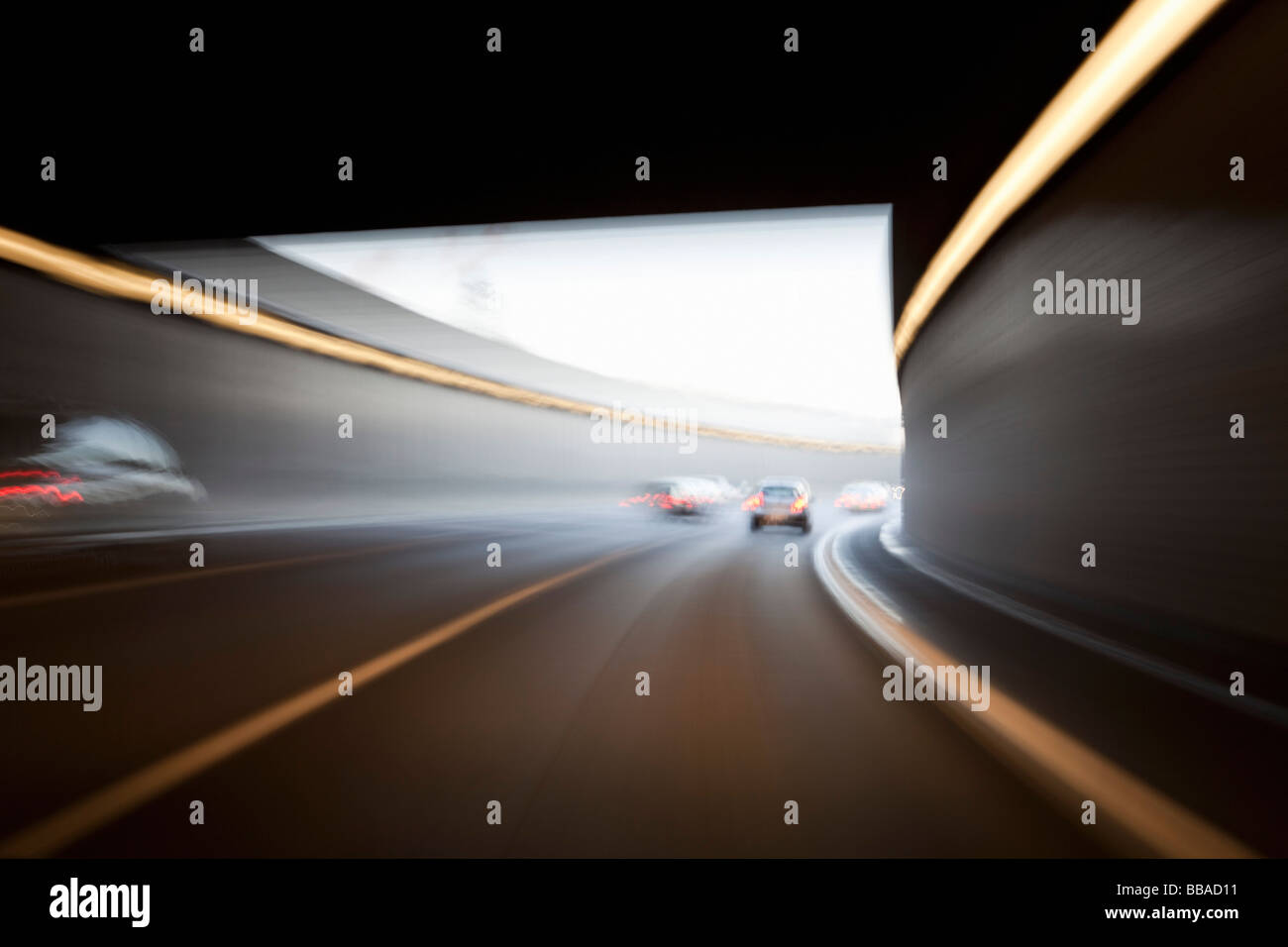 Traffic driving through a tunnel Stock Photo - Alamy