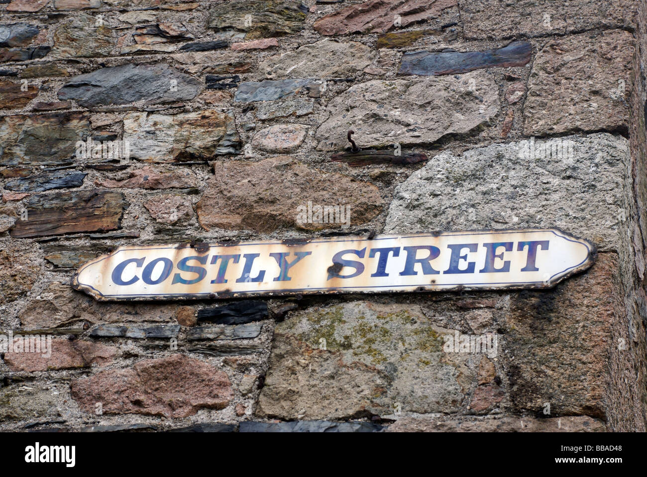 Costly Street sign, Devon, UK Stock Photo - Alamy