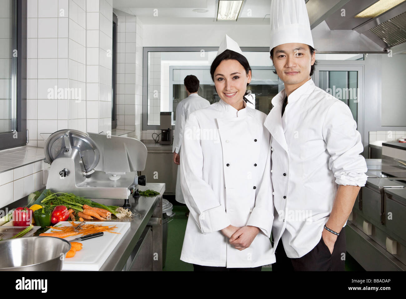 Portrait of two chefs Stock Photo - Alamy