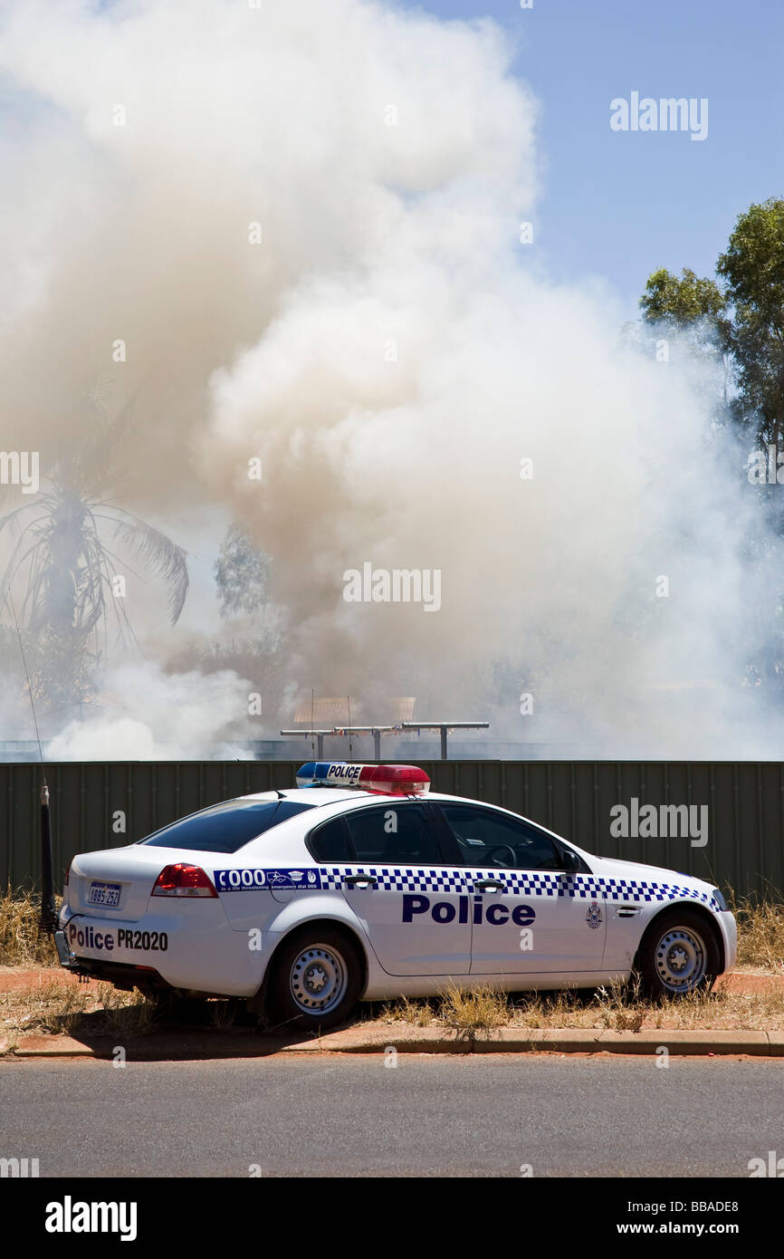 A police car parked on a roadside Stock Photo - Alamy