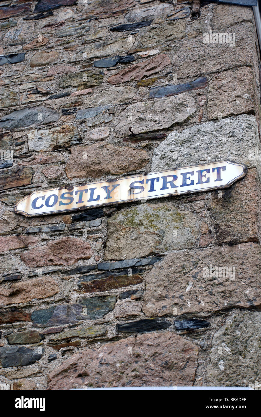 Costly Street sign, Devon, UK Stock Photo - Alamy