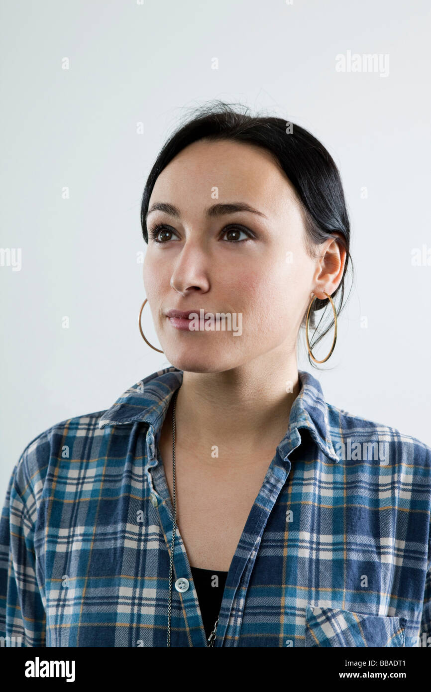 A woman looking away hopefully hi-res stock photography and images - Alamy