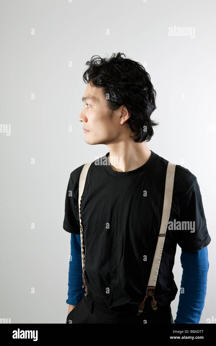 A man looking away, portrait Stock Photo - Alamy