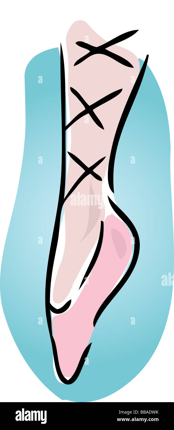 Foot of a female ballet dancer a point Stock Photo - Alamy