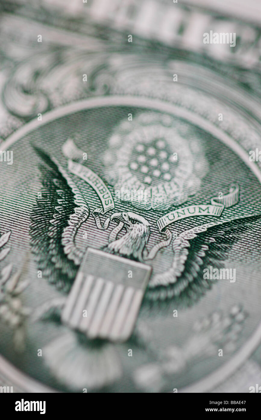 Detail of an American one dollar bank note Stock Photo - Alamy