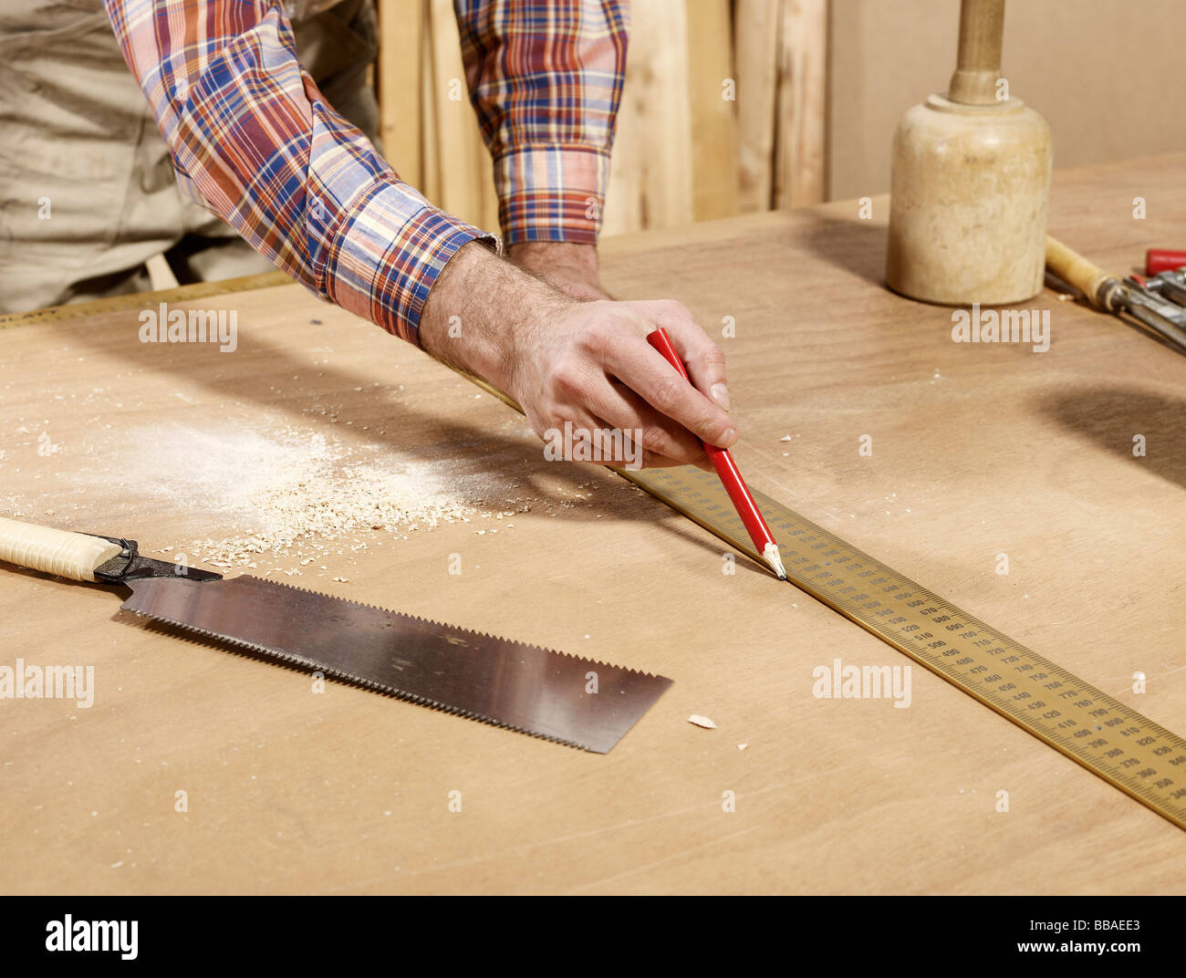 Pencil and ruler hi-res stock photography and images - Alamy