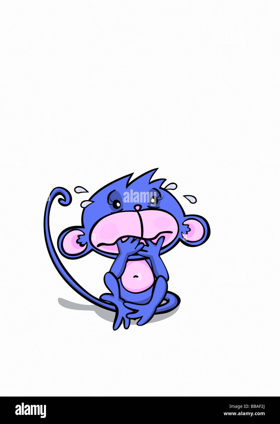 A monkey crying Stock Photo - Alamy