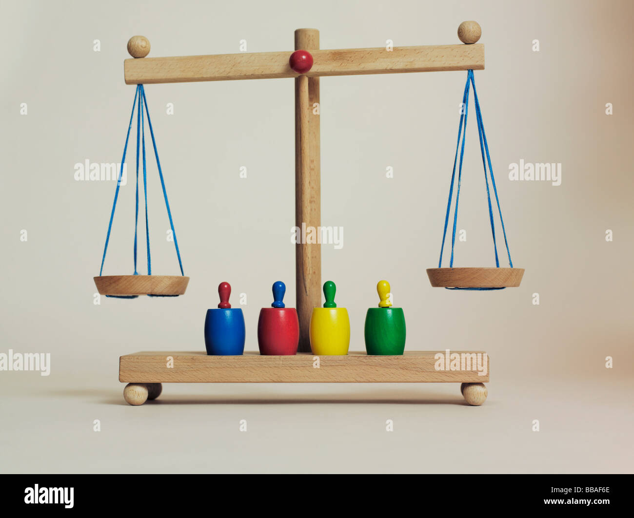 Children's wooden scales and weights Stock Photo - Alamy