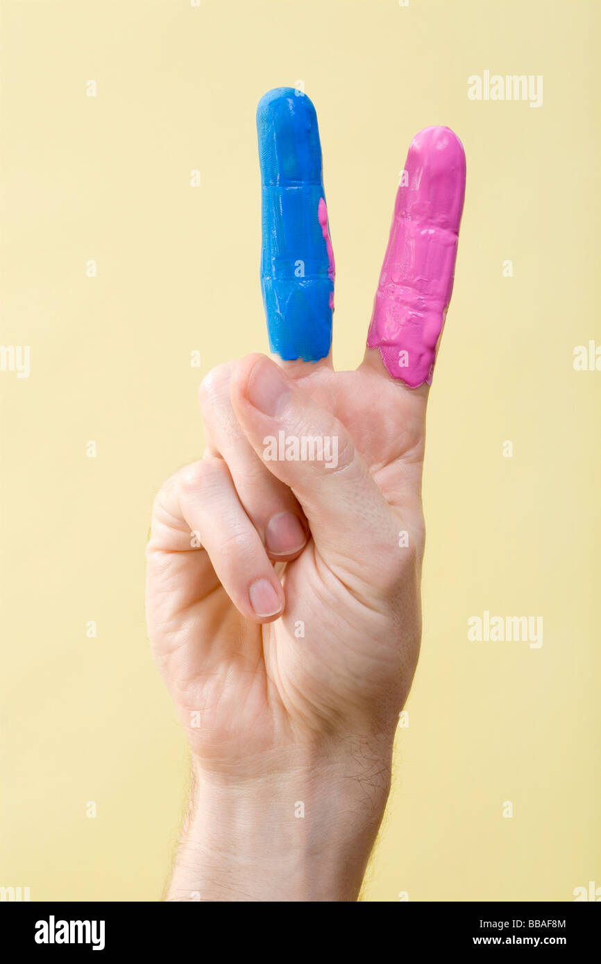 Making peace sign paint hi-res stock photography and images - Alamy