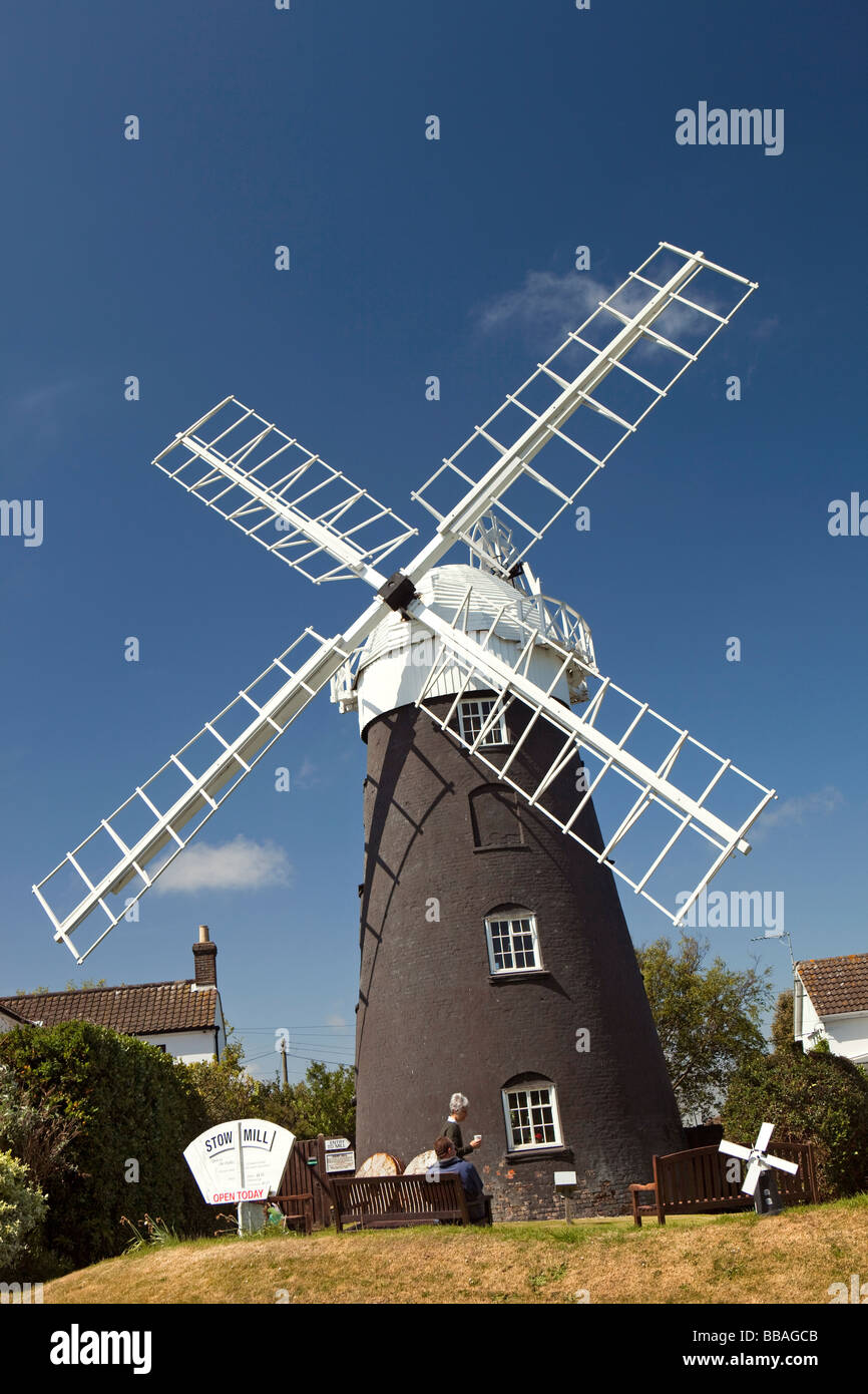 UK England Norfolk Mundesley Stow Mill landmark working windmill Stock ...