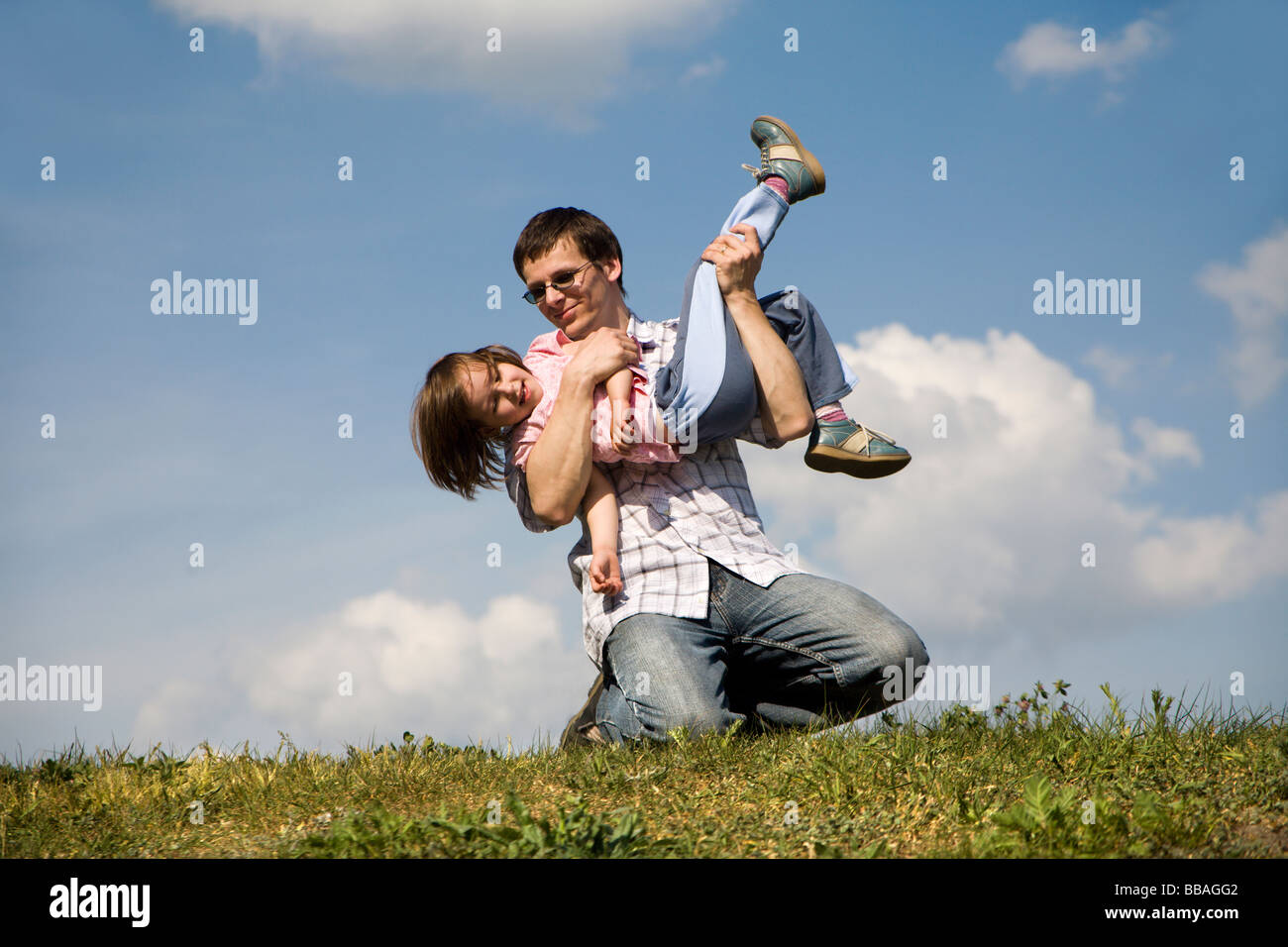 fun and love of father and child Stock Photo - Alamy