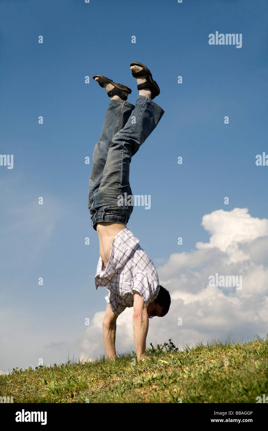 jamb of man and the sky - fun Stock Photo - Alamy