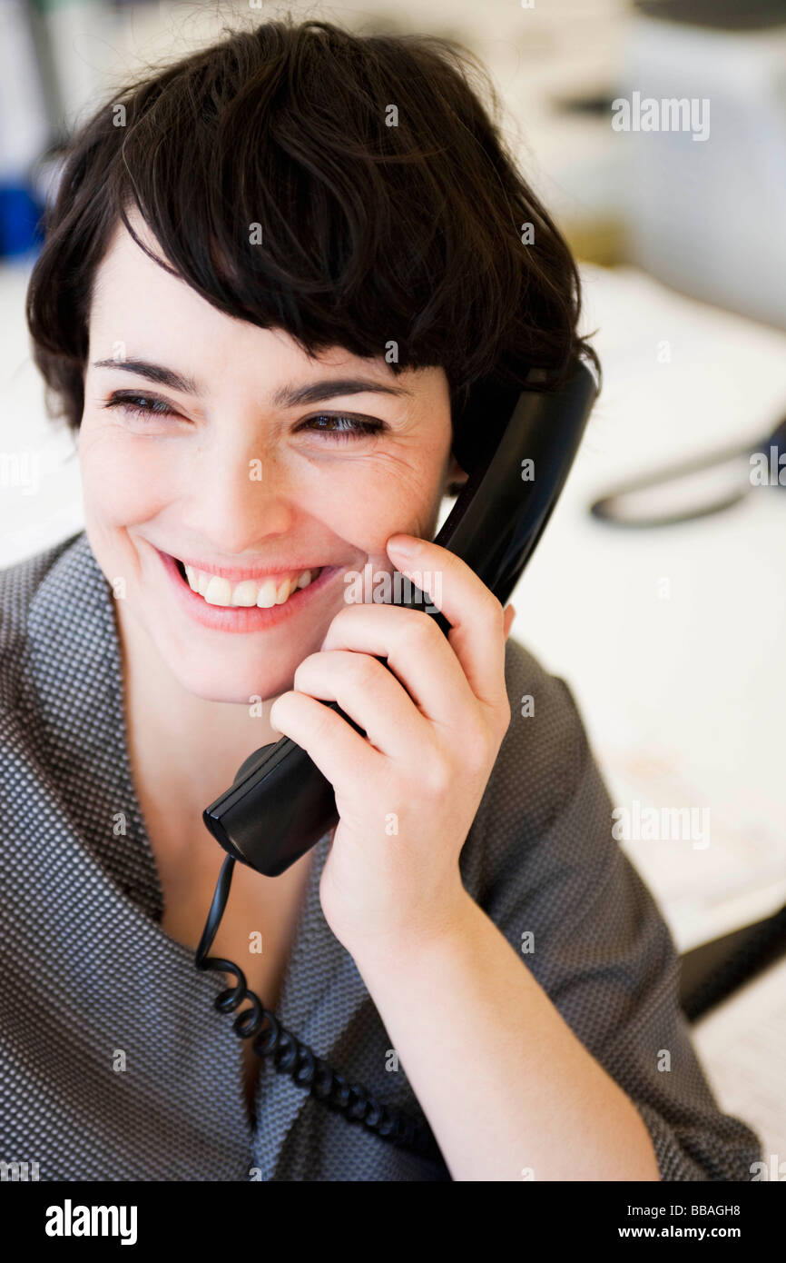 woman making a phone call Stock Photo - Alamy