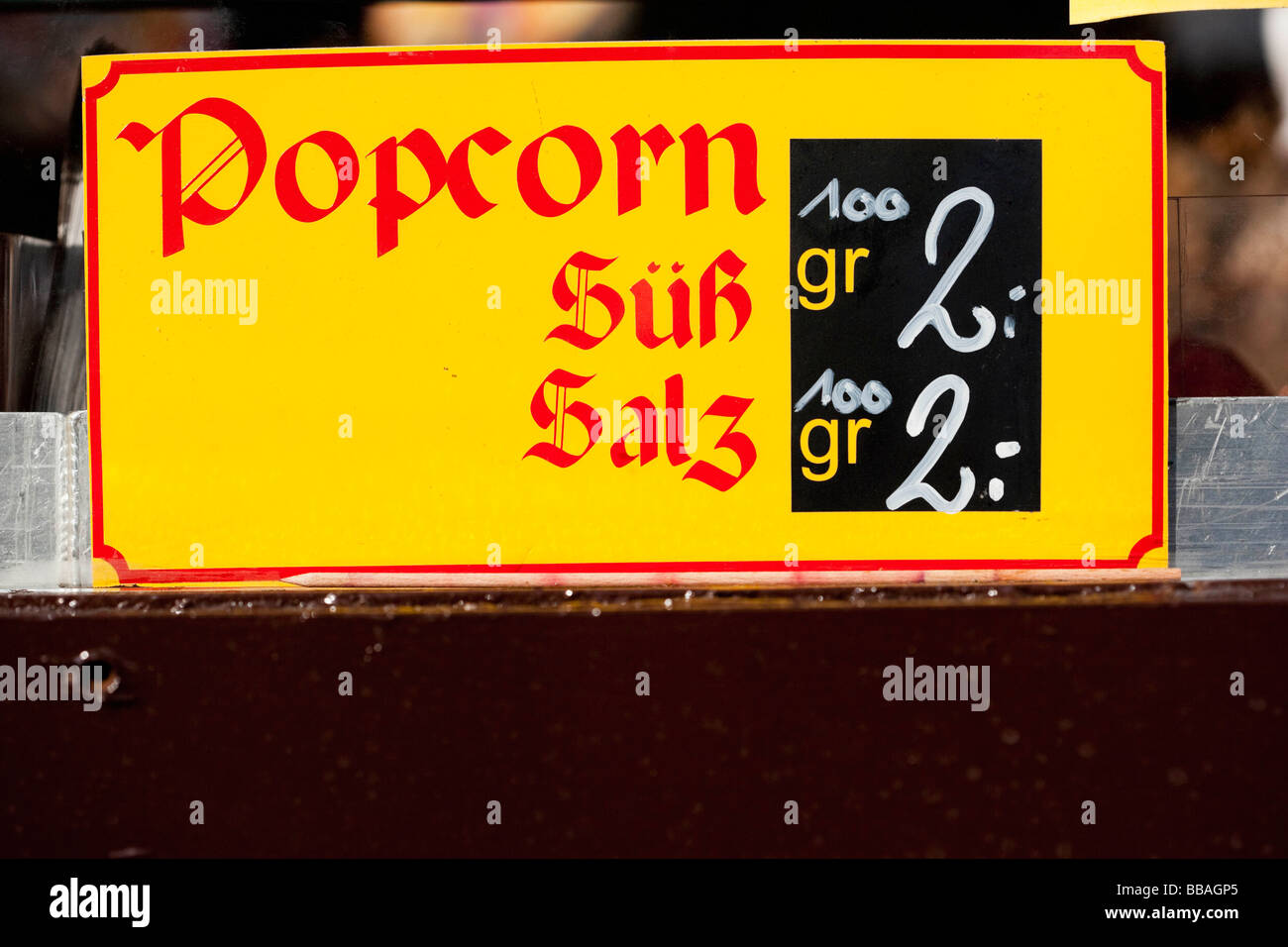 price board popcorn Stock Photo - Alamy