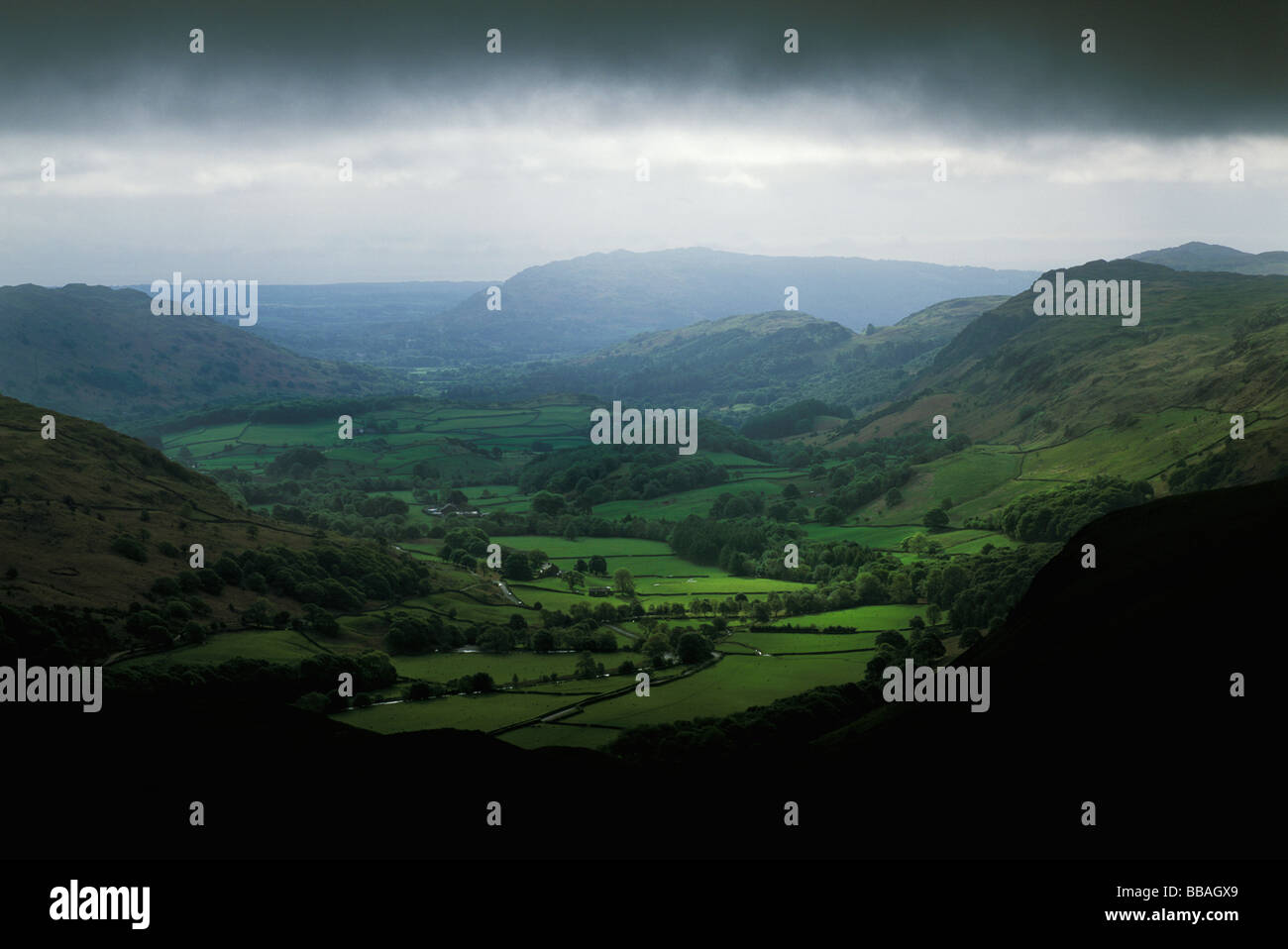 The Eden Valley under wild and stormy skies, from the top of the ...
