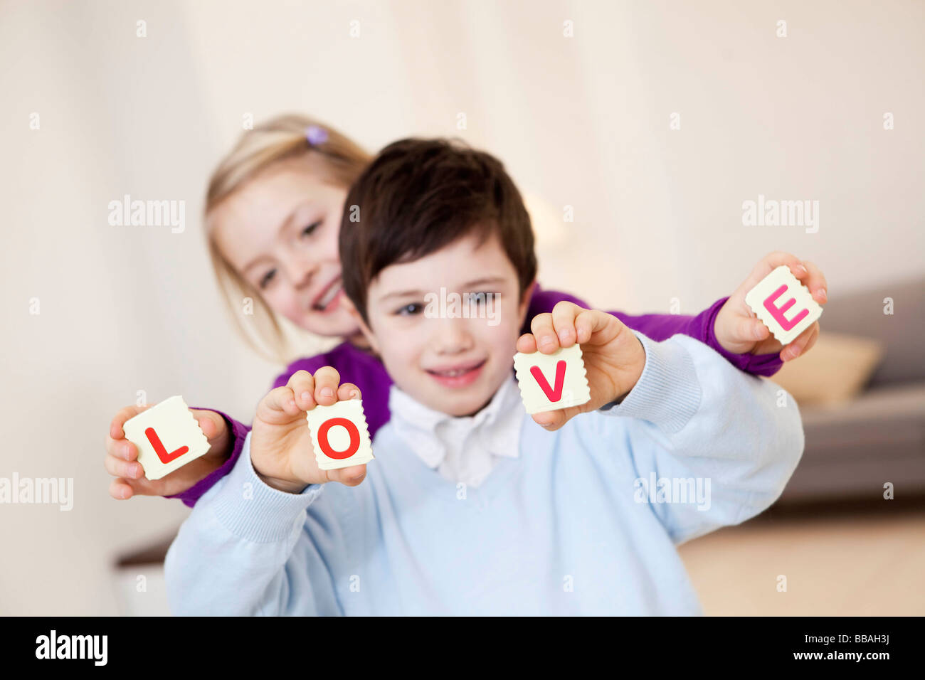 kids showing love-characters Stock Photo - Alamy