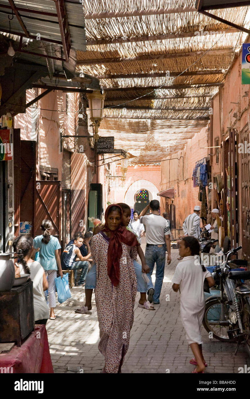 In the heart of the ancient Souk, Marrakesh, Morocco Stock Photo - Alamy