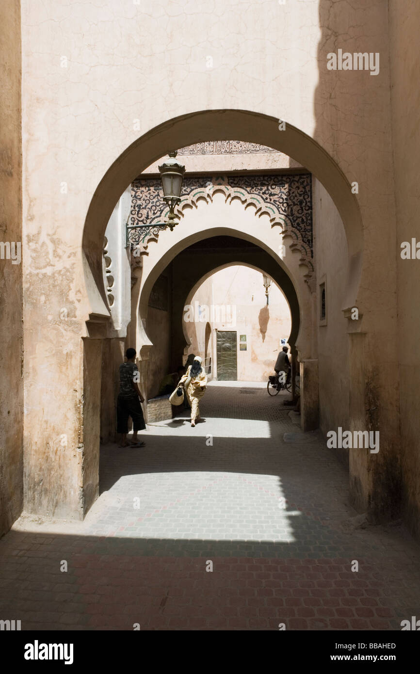 Street scene, inside the Medina, Marrakesh, Morocco Stock Photo - Alamy