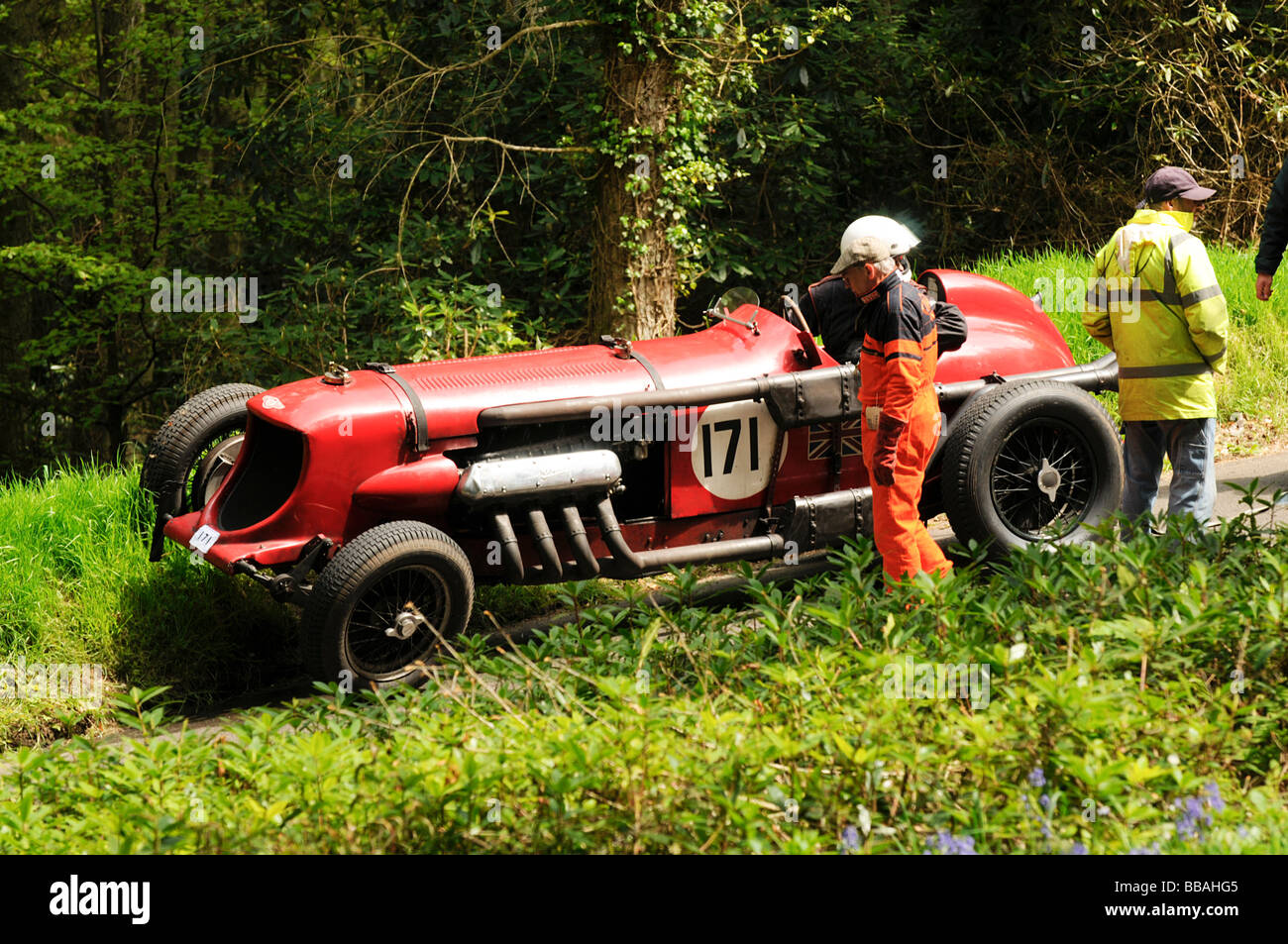 Napier Bentley 1929 24000cc wiscombe hill climb 10 May 2009 Stock Photo ...