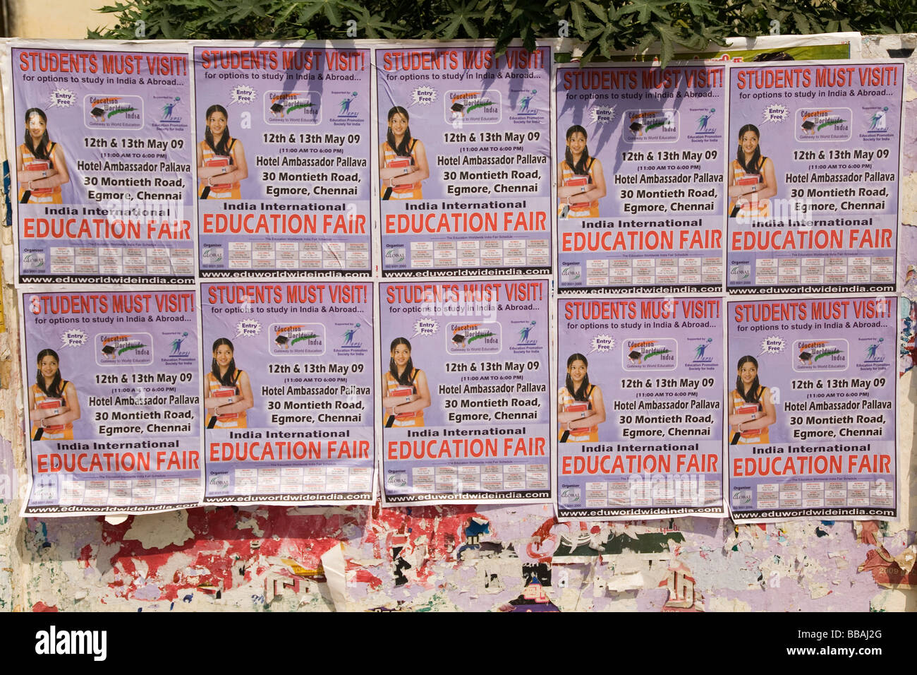 Posters for an Education Fair in Chennai, India. The posters encourage ...