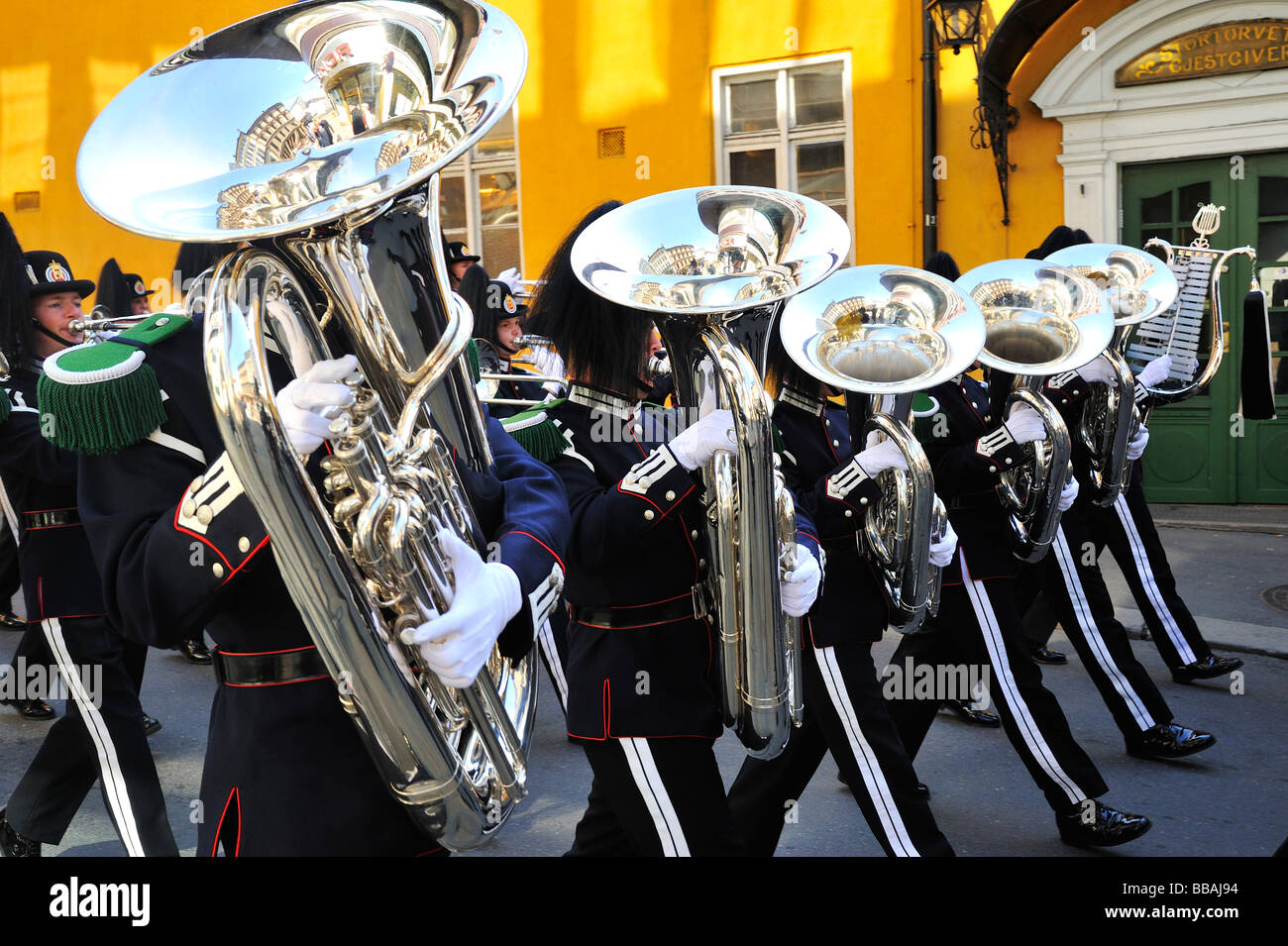 Norwegian Royal guard in 17 May parade Oslo Stock Photo - Alamy