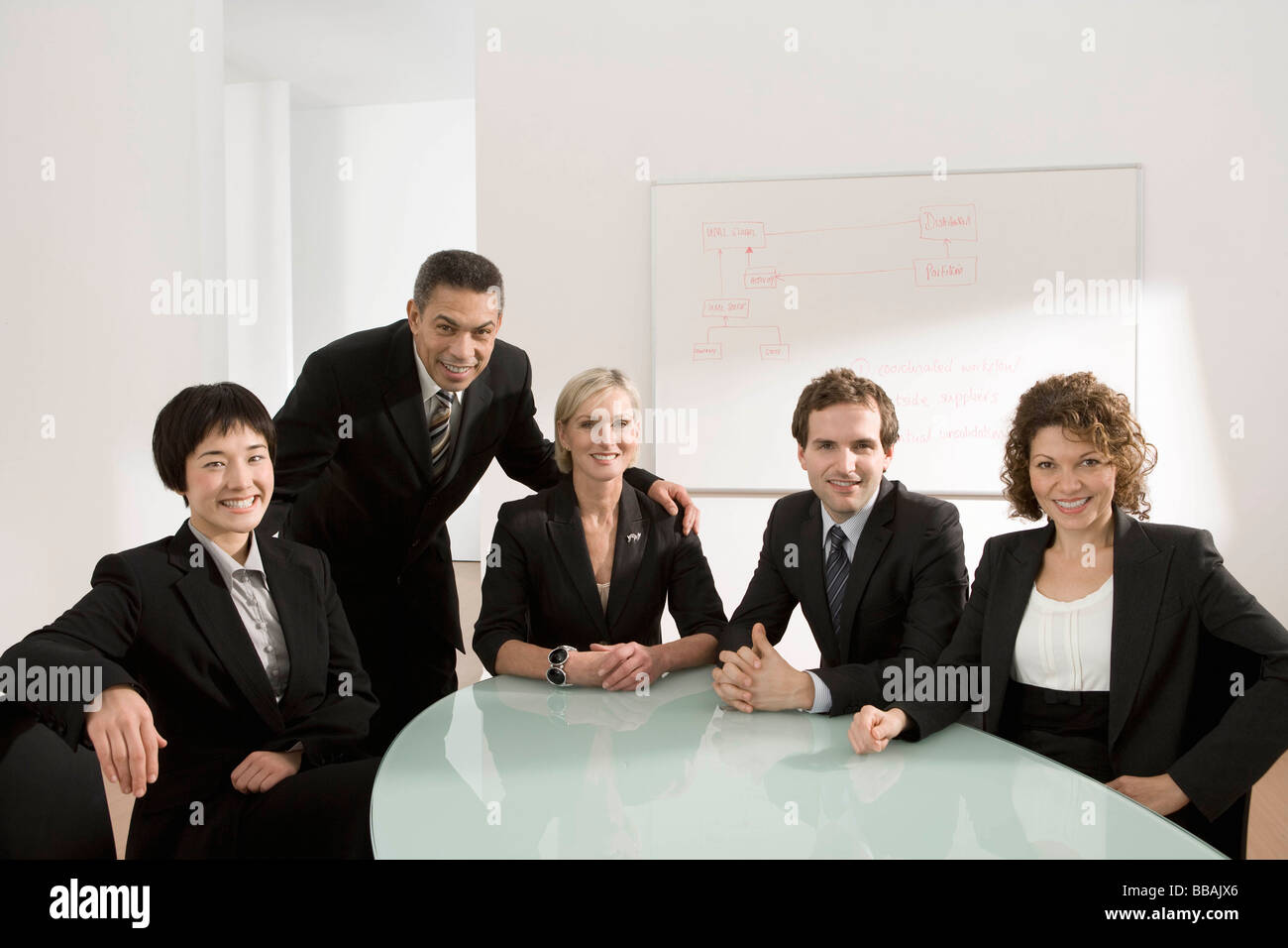 Portrait of a business meeting Stock Photo - Alamy