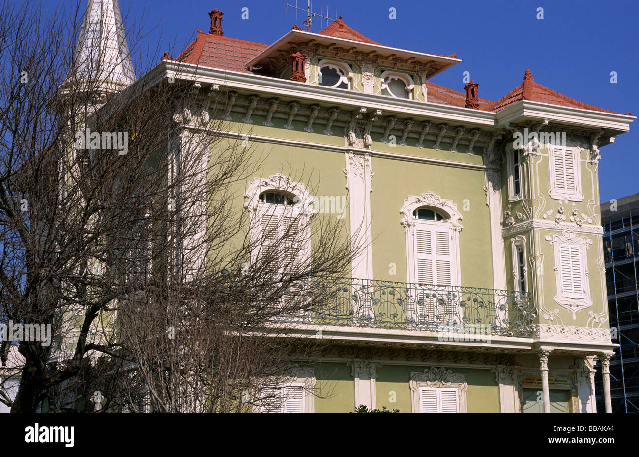 Italy, Le Marche, Pesaro, Villino Ruggeri, typical Liberty style ...