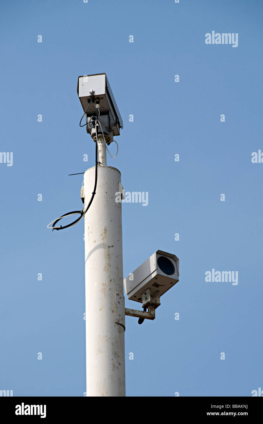 cctv camera watching the street Stock Photo - Alamy