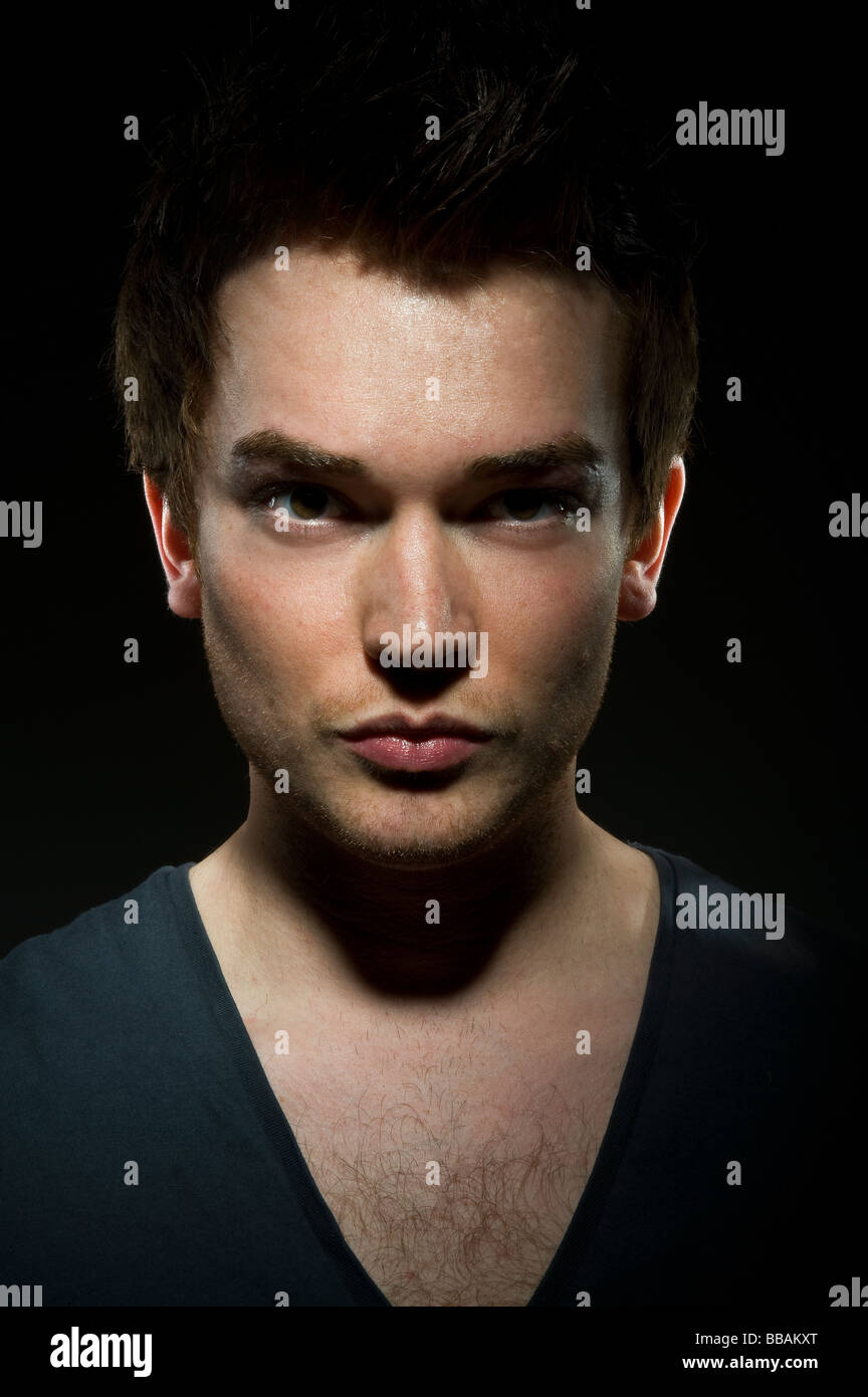 Male model portrait head shot handsome young Stock Photo - Alamy