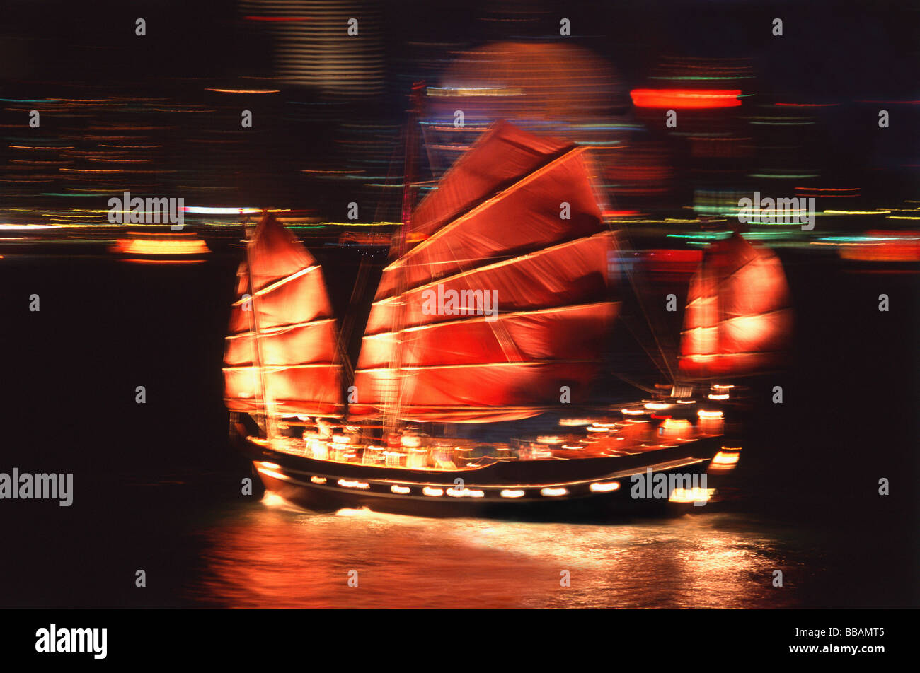 Chinese junk illuminated hi-res stock photography and images - Alamy