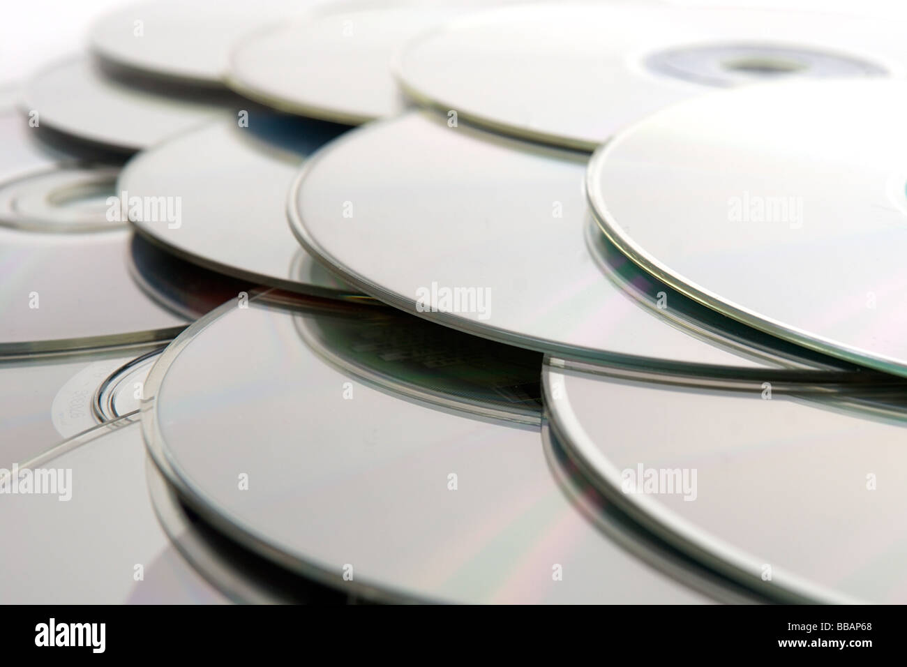 compact disk s stack backgound oriented image with small depth of focus ...