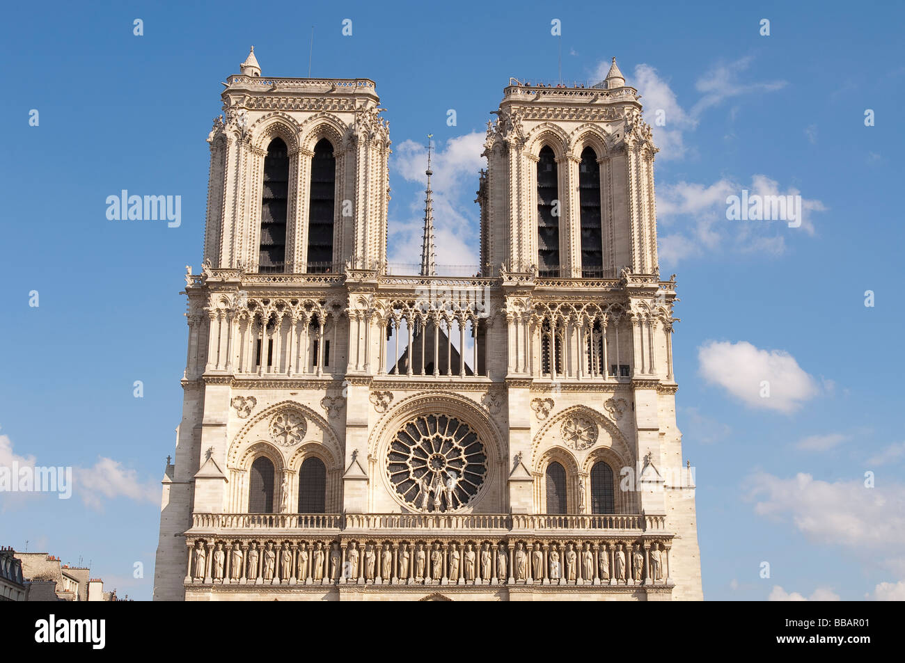 Notre Dame blue sky Paris good photos Stock Photo - Alamy