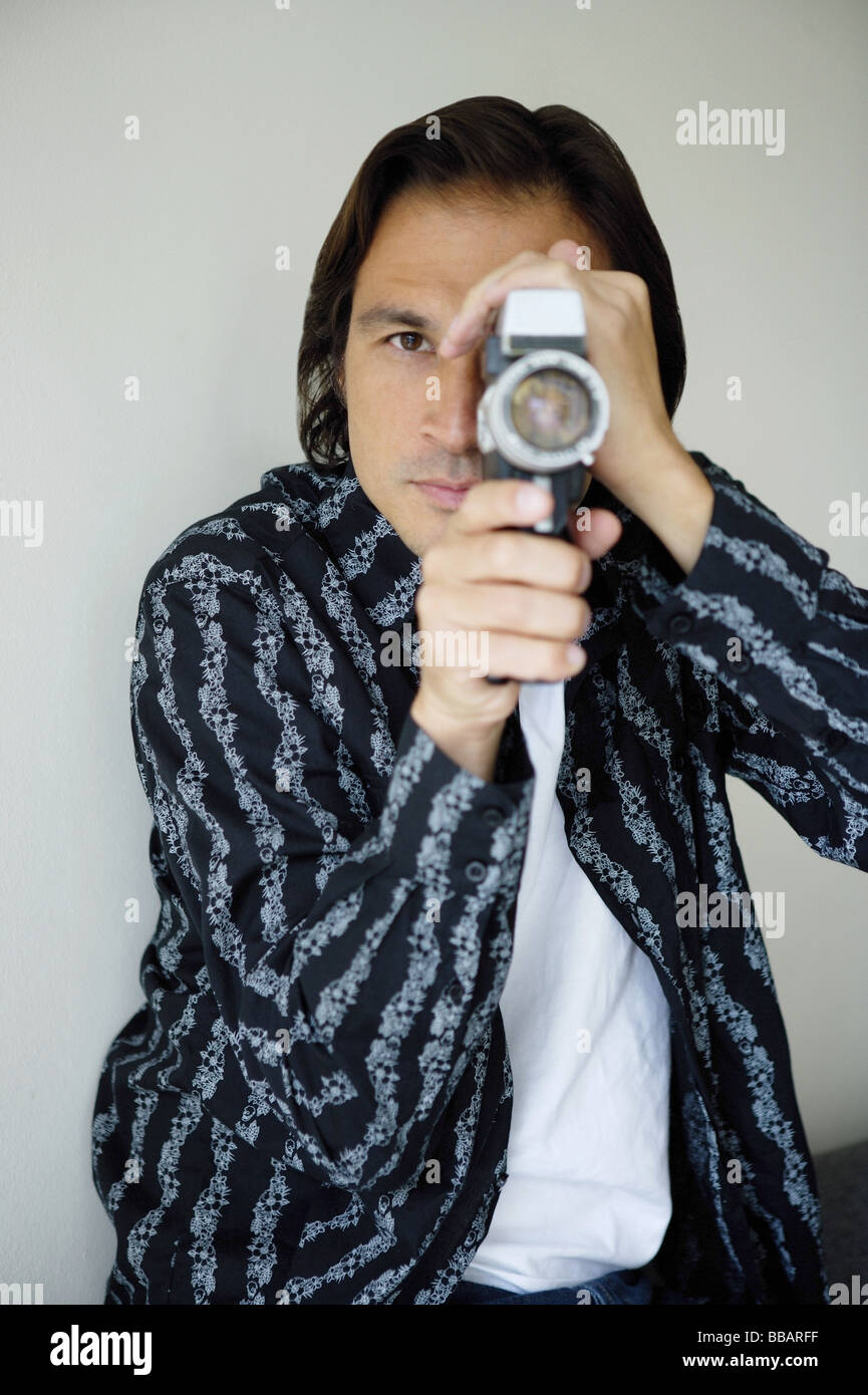 Vertical video mature black man hi-res stock photography and images - Alamy