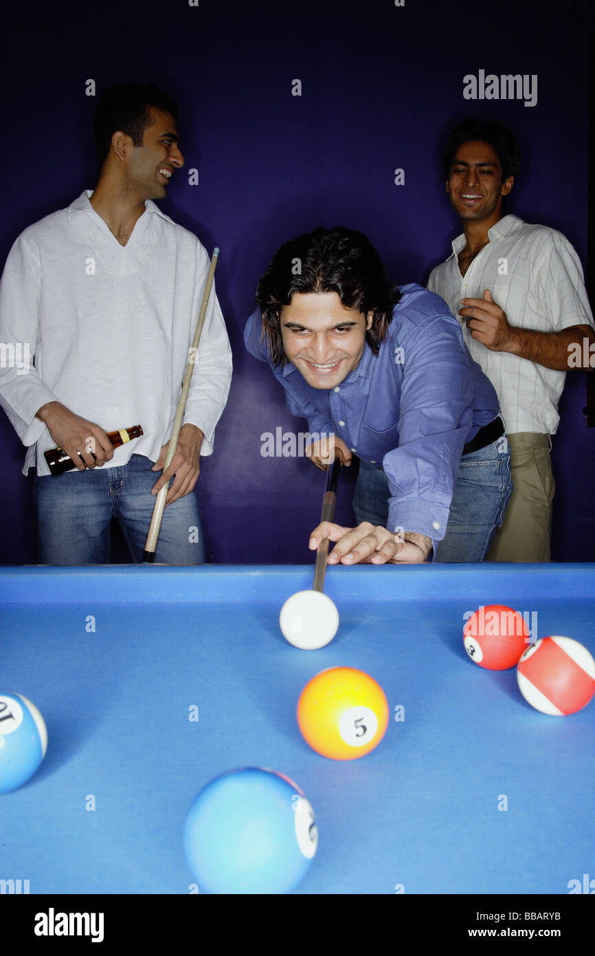 Men Playing Pool Or Billiards High Resolution Stock Photography and ...