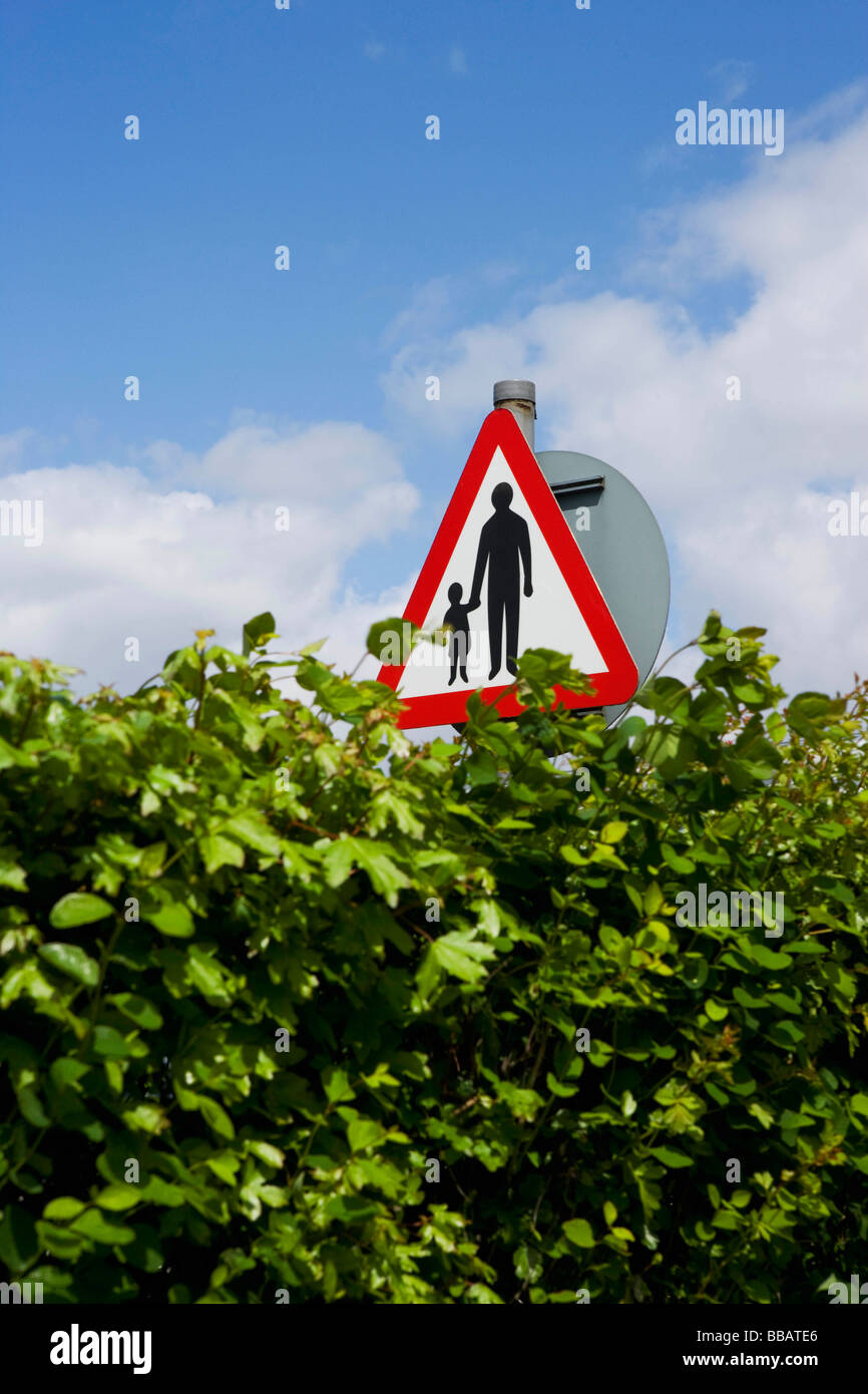 Adult child warning road sign hi-res stock photography and images - Alamy