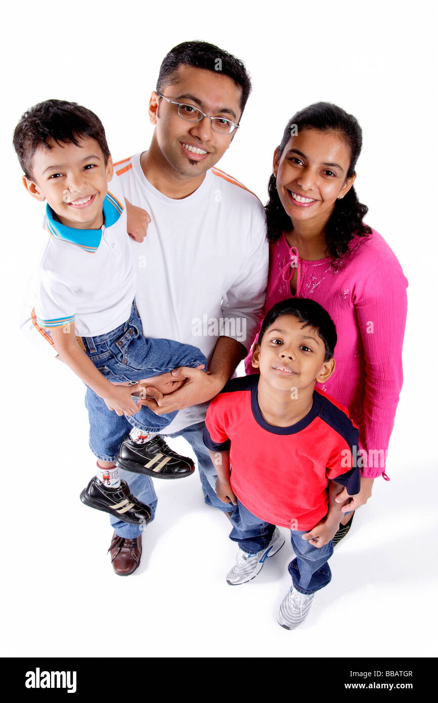 Four family portraits Cut Out Stock Images & Pictures - Alamy