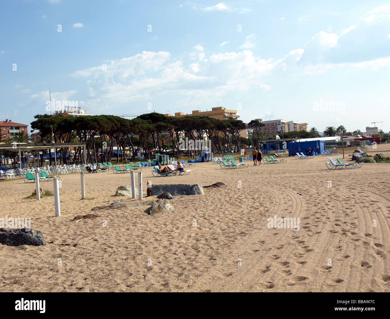 The beach at Malgrat de Mar,looking north,Malgat de Mar,Spain Stock ...
